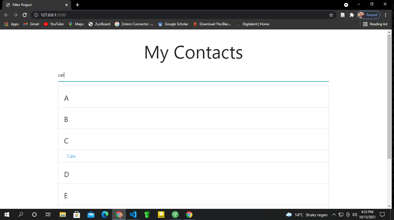 GitHub - Susan-Wangari/Filter-Contacts