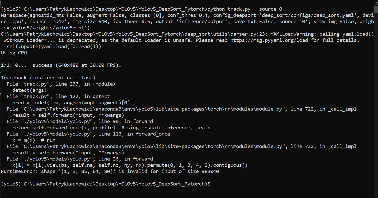 Invalid shape for input · Issue #9 · mikel-brostrom/yolov8_tracking ...