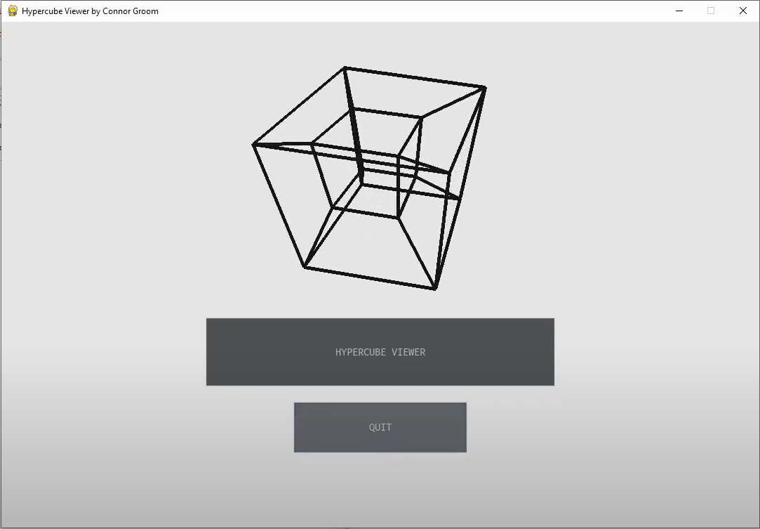 GitHub - Connor-S-G/HYPERCUBE-V1.0: A Python GUI for viewing a 3D visualisation of a 4D shape ...