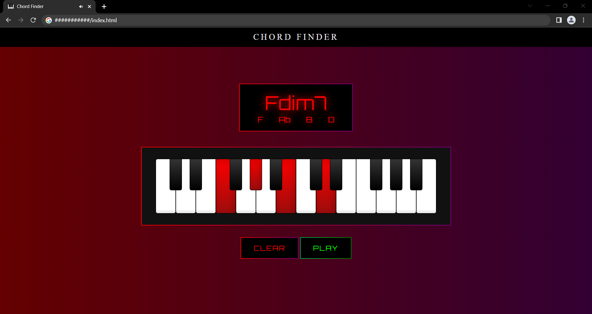 GitHub - Connor-S-G/ChordFinder: (Web application) A playable piano ...