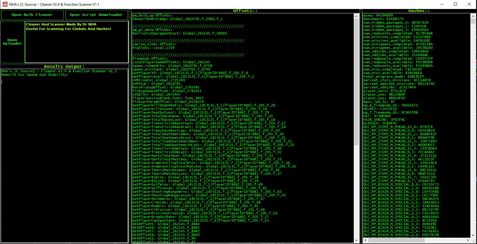 GitHub - dr-NHA/GTAV-C-Source-Scanner: Global/Local Offsets And Hash Scanner Written In C#