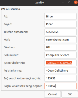 GitHub - birce-ceren/cv-olusturma-linux