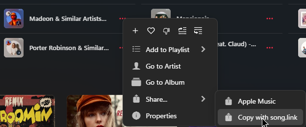 [Bug]: "Share with odesli" appears on station items · Issue #99 · ciderapp/Cider-2 · GitHub