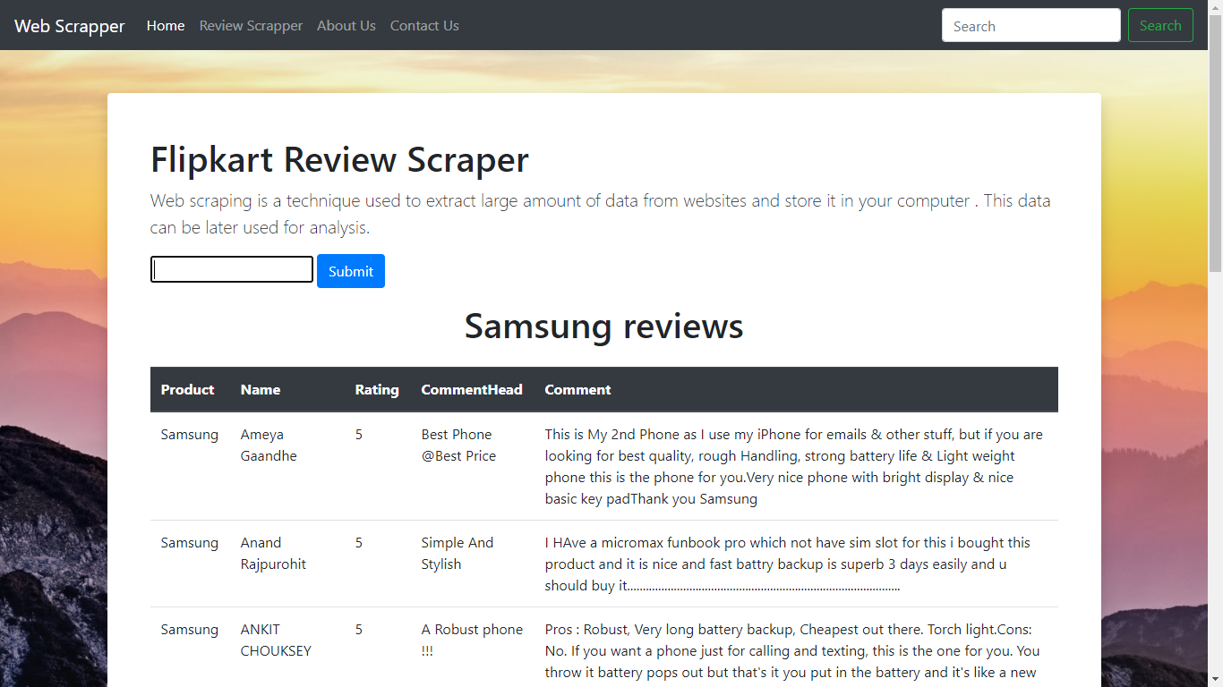 GitHub - tejasjbansal/Flipcart-Customer-Review-Webscraper: Web scraping ...