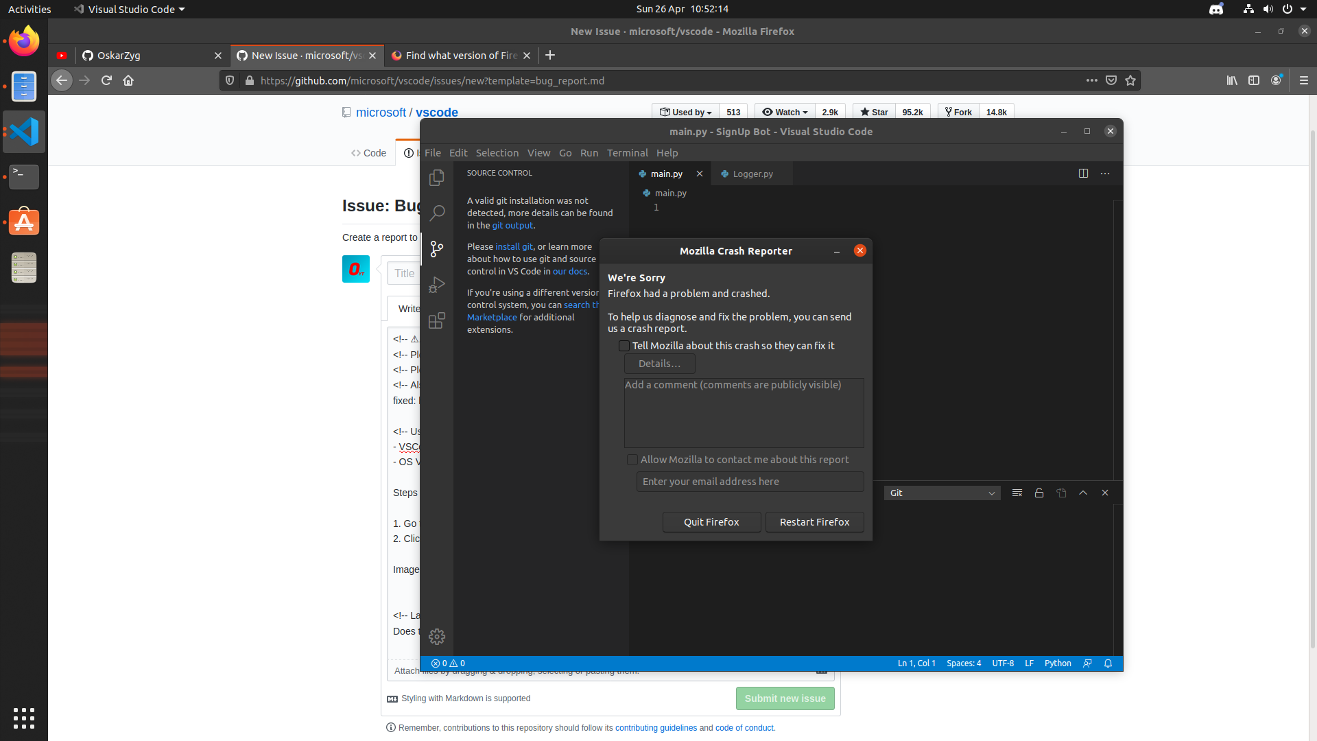 Not opening firefox when link clicked. · Issue #96177 · microsoft/vscode · GitHub