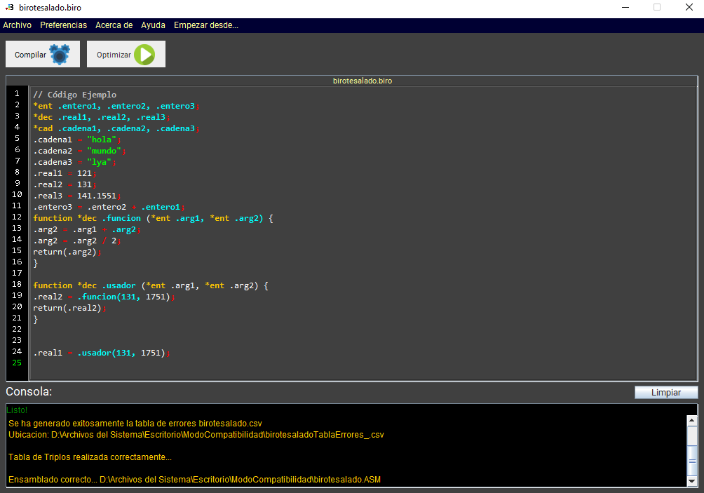 GitHub - PeterPerez01/birocompilador: Compilador de Lenguaje Ficticio Biro hecho en Java.
