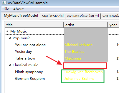 bug: wxDataViewModel::GetAttr will change the color for the whole ...