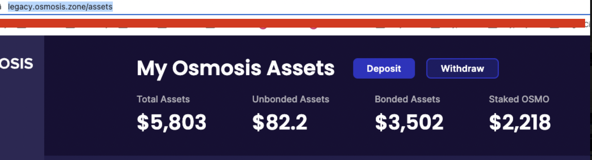 Assests Page Not Displaying Most Up To Date Value After Refresh · Issue 1029 · Osmosis Labs