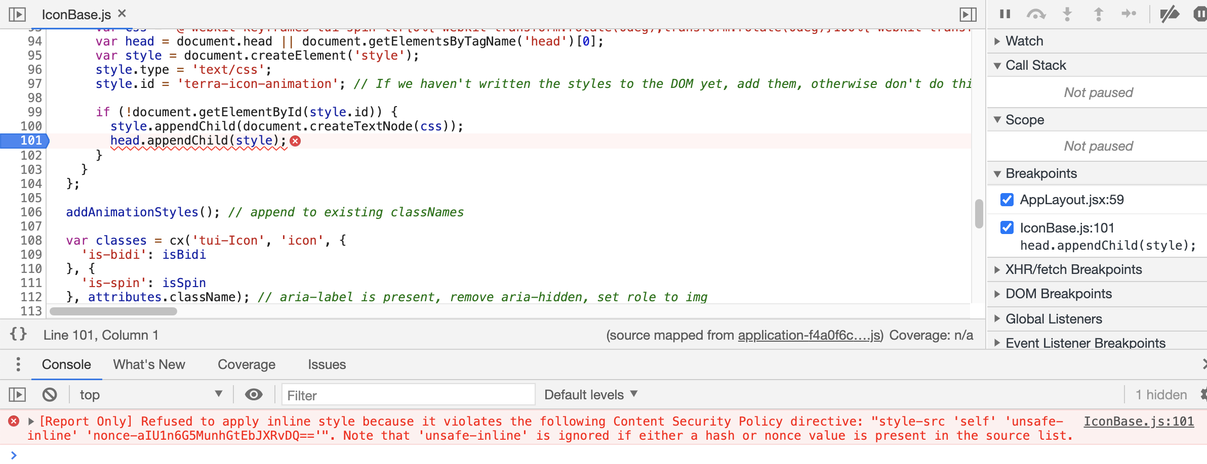 Iconbase Causes Csp Inline Style Violation · Issue 3182 · Cernerterra Core · Github
