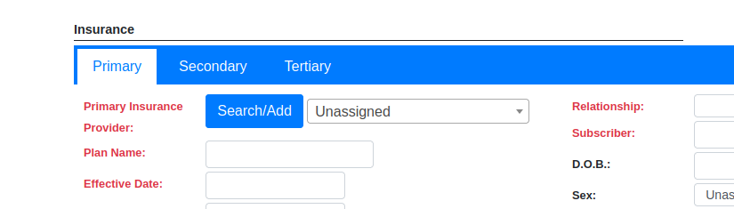 add insurance company from demographics · Issue #5176 · openemr/openemr · GitHub
