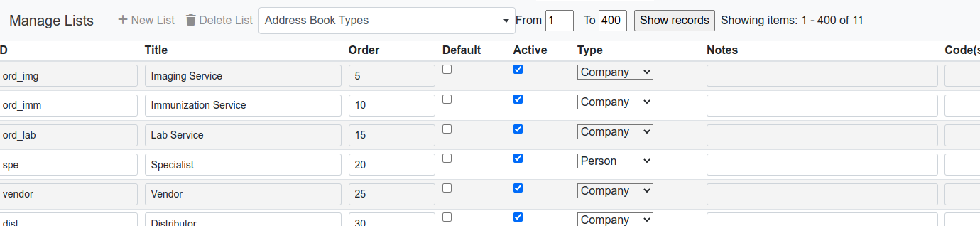 Admin Forms Lists Language Won T Show More Than First 40 Entries · Issue 5527 · Openemr