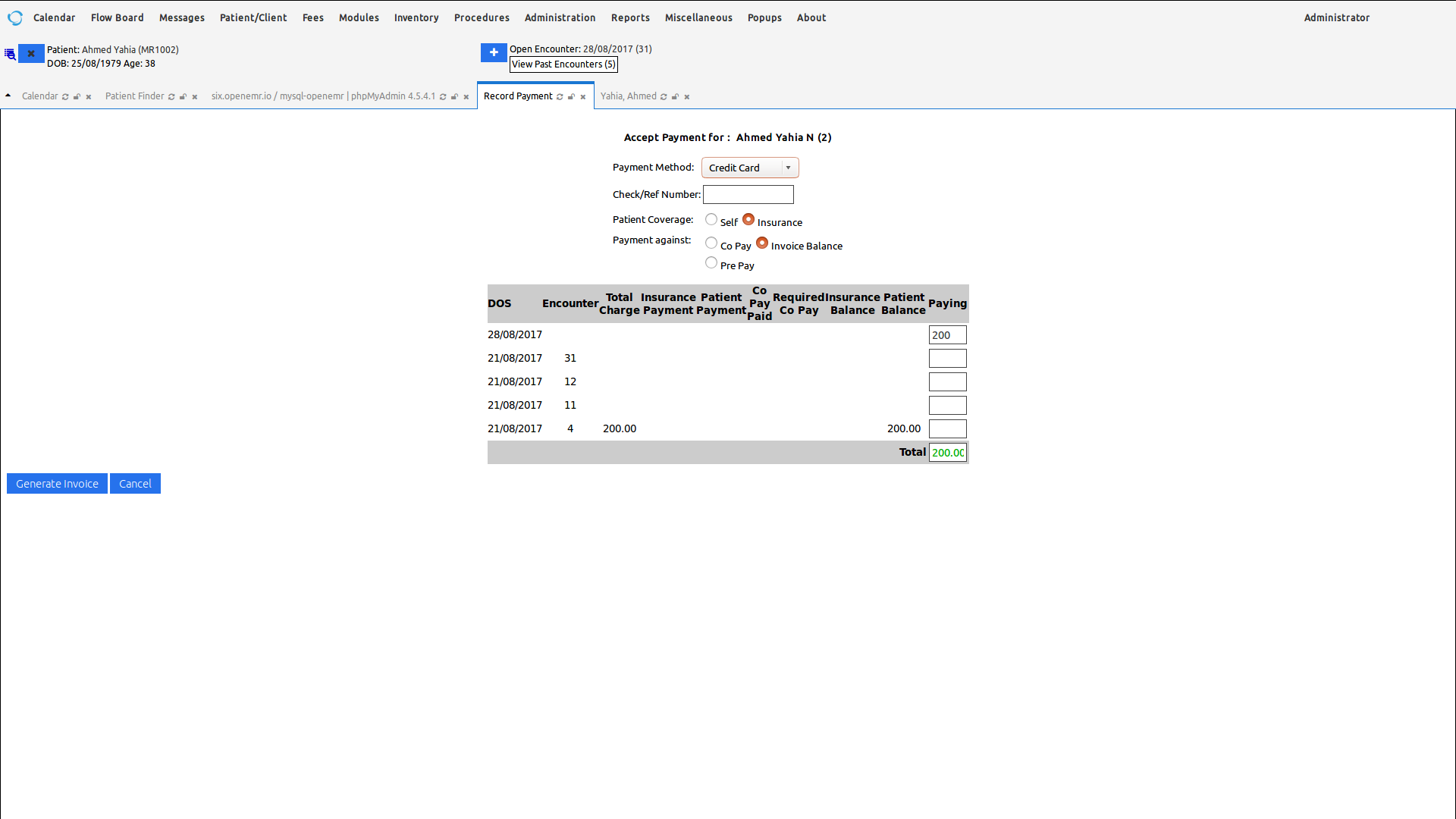 fees->payment bug · Issue #1055 · openemr/openemr · GitHub