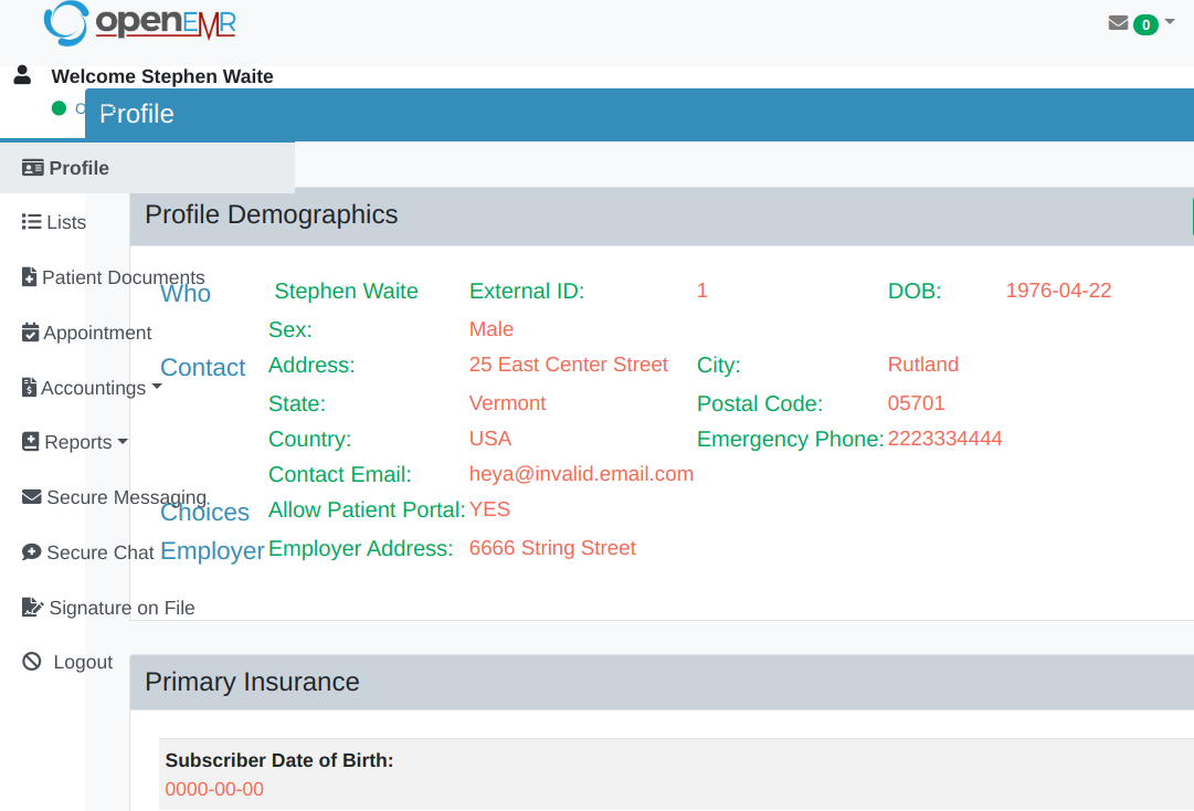 patient portal minor display and usability issues · Issue #3538 · openemr/openemr · GitHub