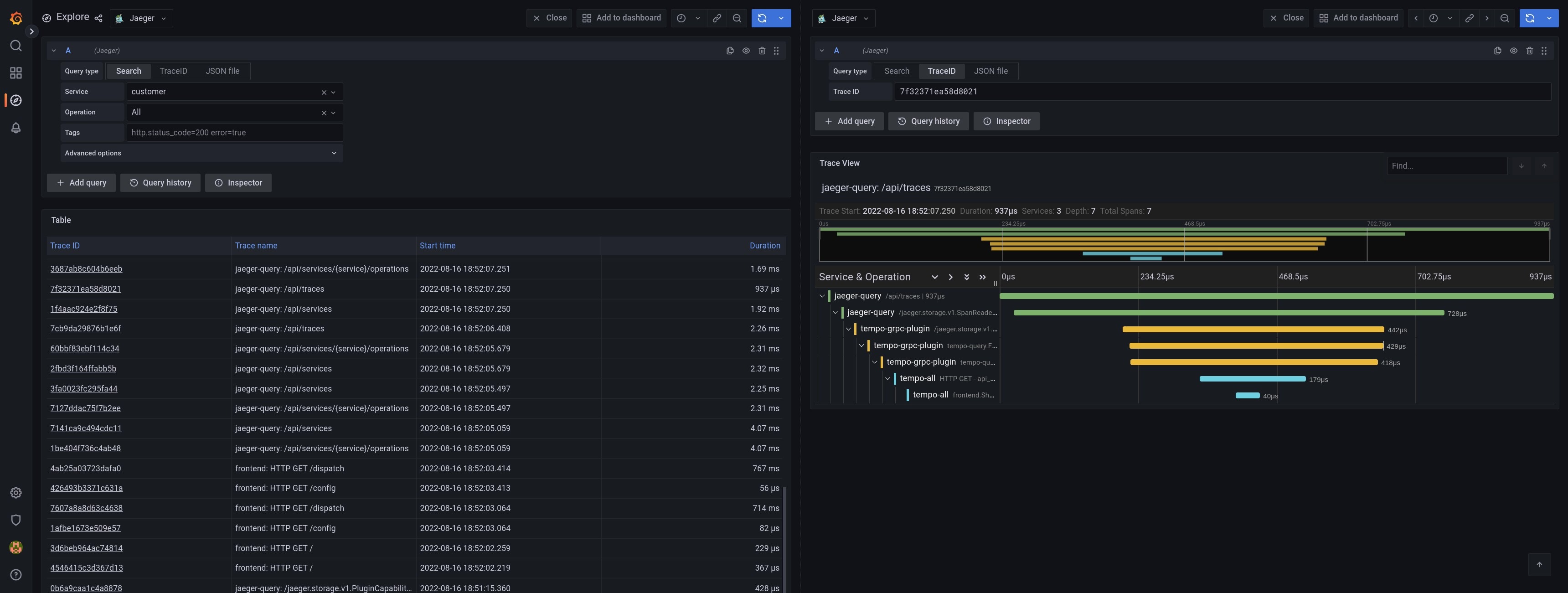 Jaeger UI shows incorrect list of traces - service name filter bug · Issue #1647 · grafana/tempo ...