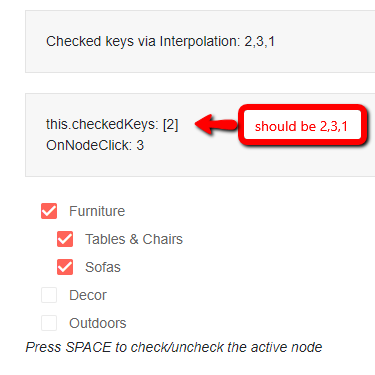 Treeview checkedkeys value not correct when accessed from events like nodeclick · Issue #2577 ...