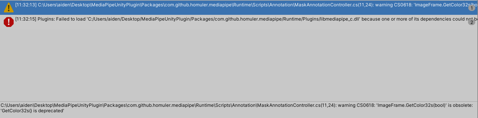Import into Unity · Issue #170 · homuler/MediaPipeUnityPlugin · GitHub
