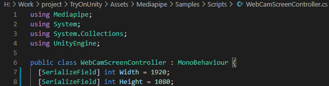 Unable to change webcamtexture's size · Issue #201 · homuler/MediaPipeUnityPlugin · GitHub