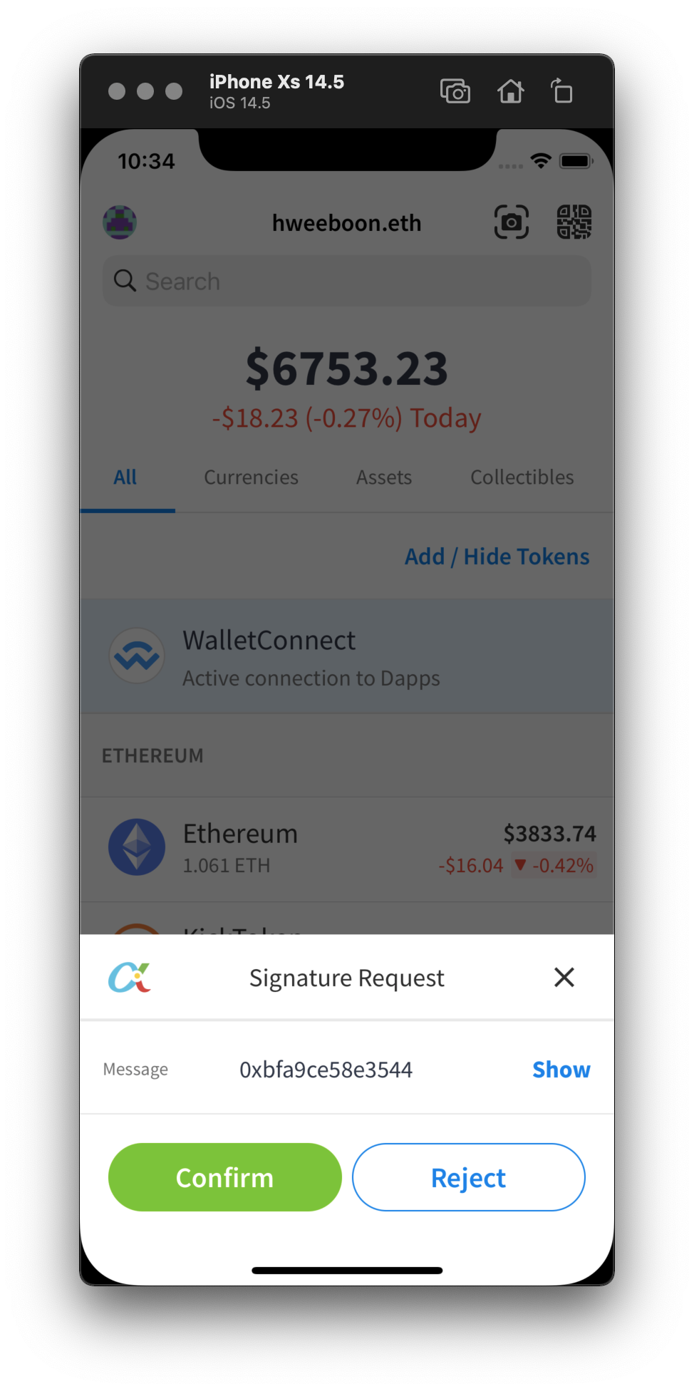 Make WalletConnect signature request be clearer about where it's coming from · Issue #3289 ...