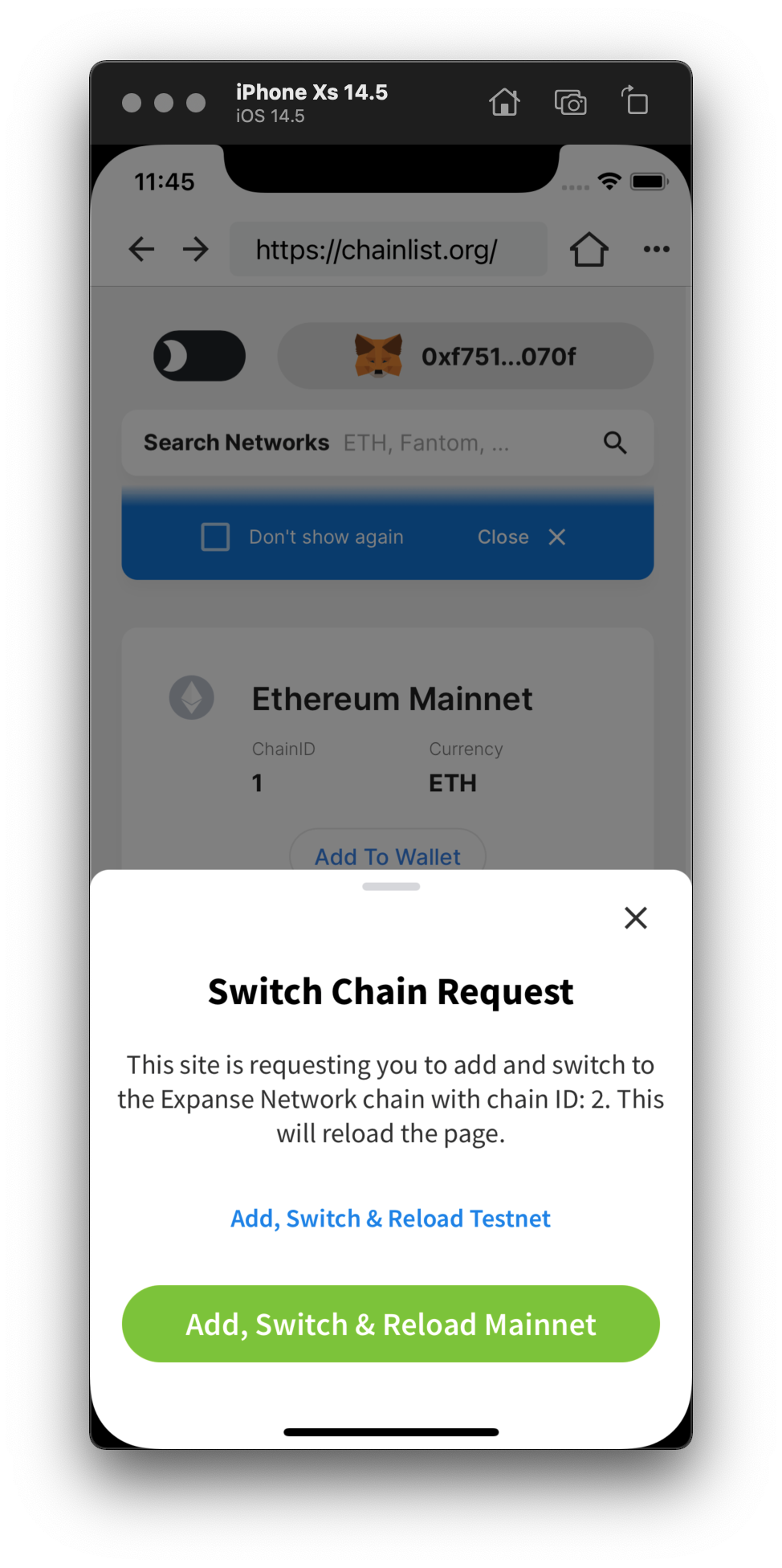 Let users browse among all possible RPC networks · Issue #3464 · AlphaWallet/alpha-wallet-ios ...