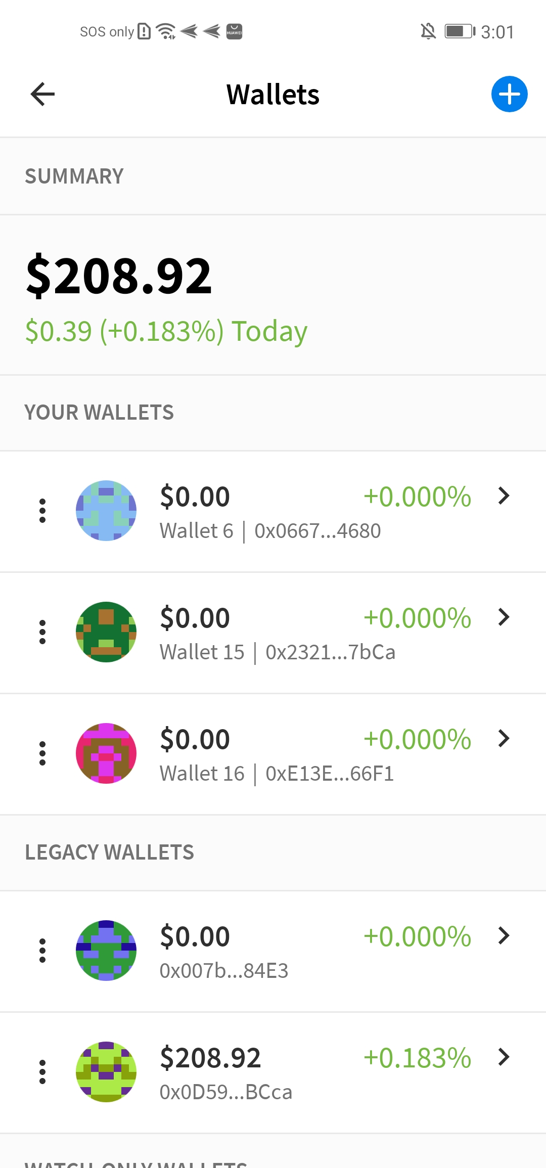 List of wallets screen should indicate which is the current wallet ...