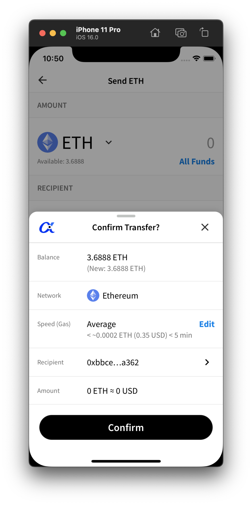 Show full Ethereum address in transaction confirmation actionsheet not "0xabcd…cdef" · Issue ...