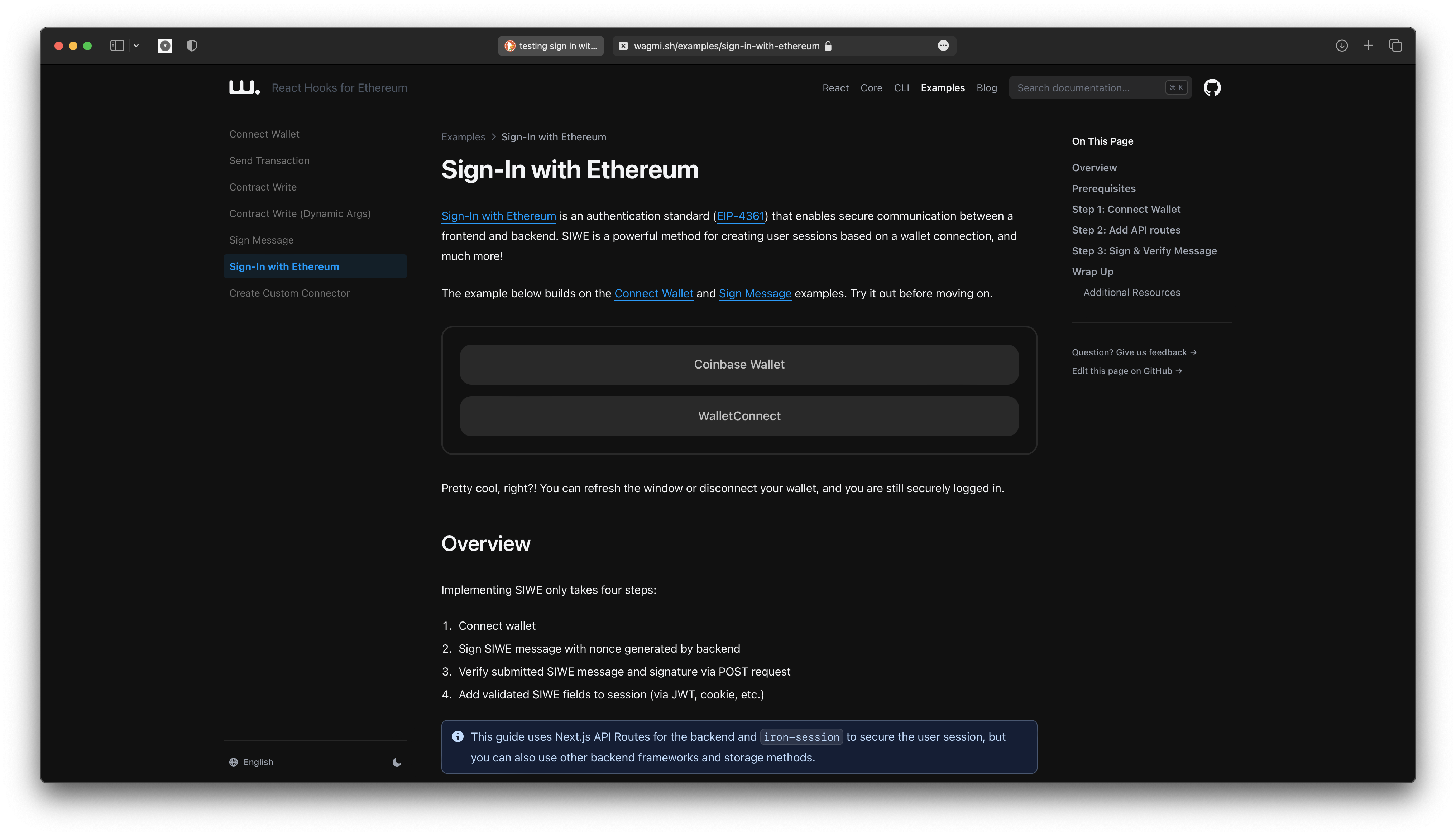 Implement EIP-4361 Sign-In with Ethereum · Issue #3113 · AlphaWallet/alpha-wallet-android · GitHub