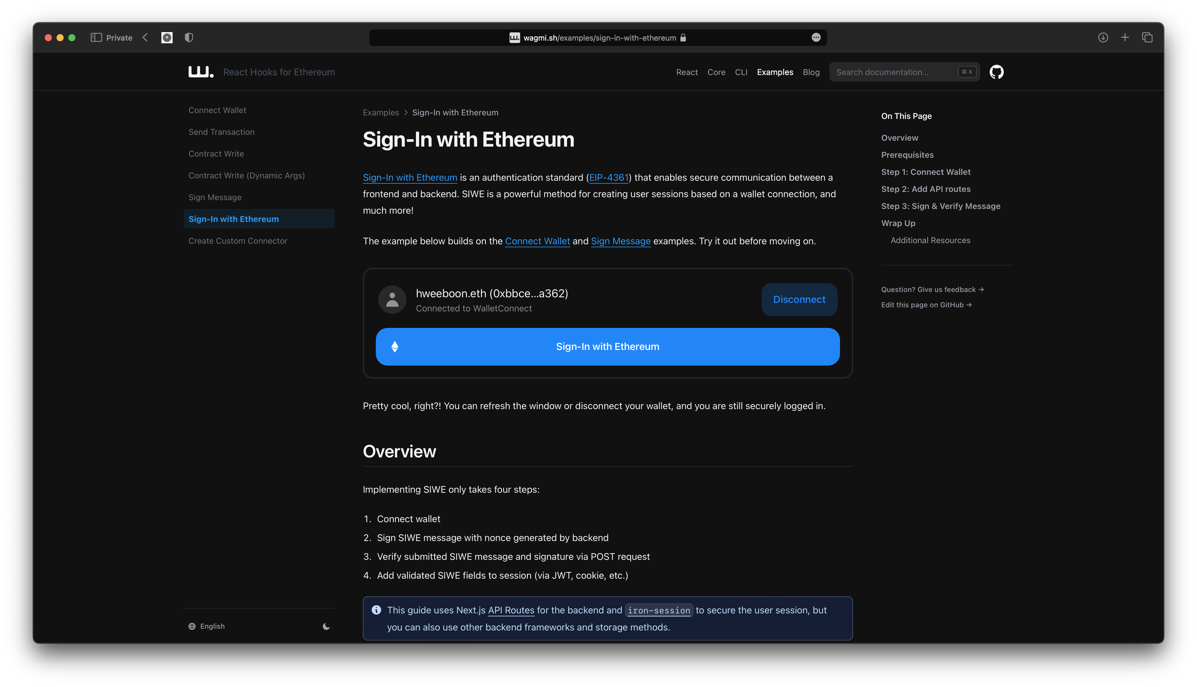 Implement EIP-4361 Sign-In with Ethereum · Issue #3113 · AlphaWallet/alpha-wallet-android · GitHub