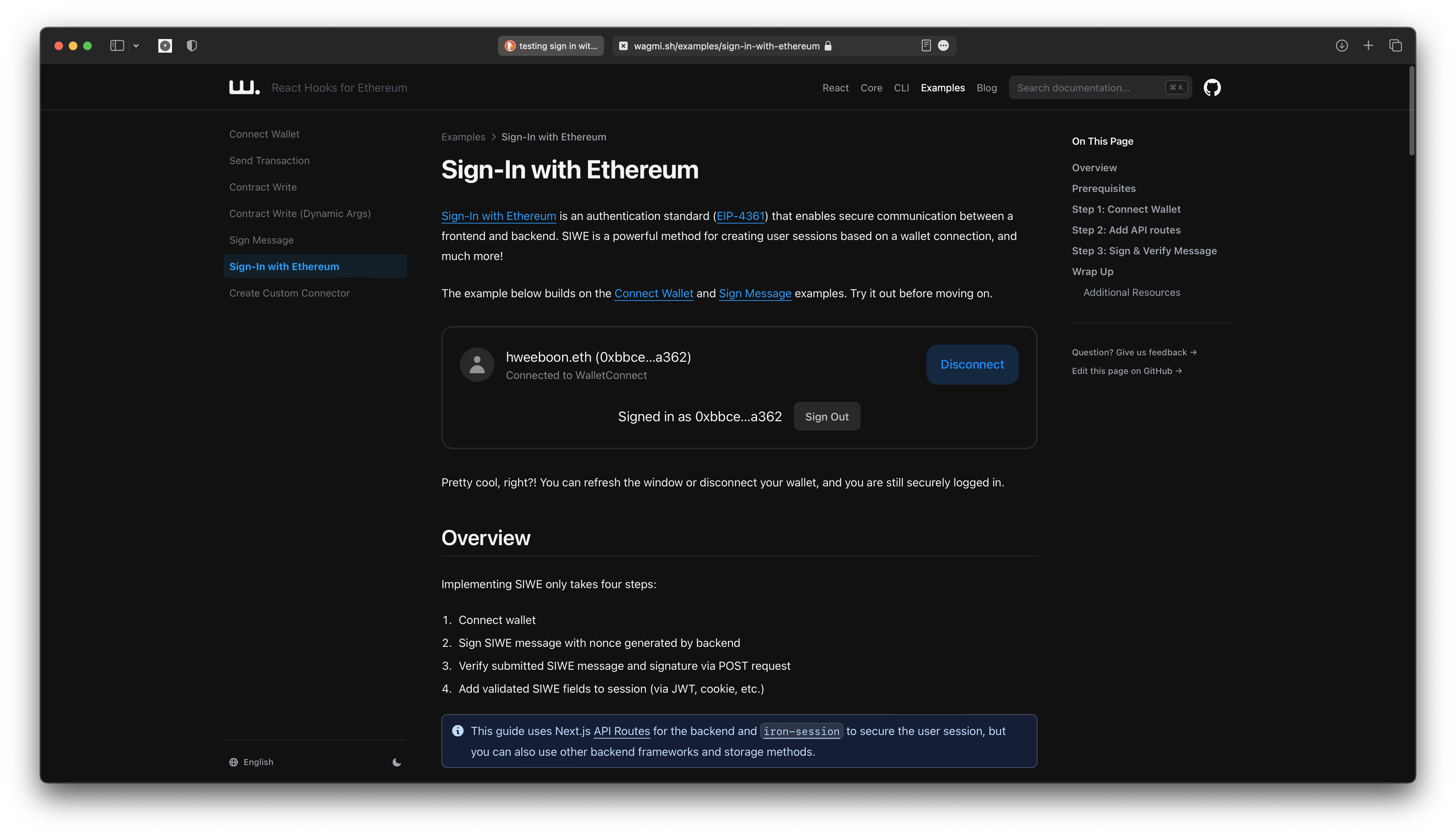 Implement EIP-4361 Sign-In with Ethereum · Issue #3113 · AlphaWallet/alpha-wallet-android · GitHub