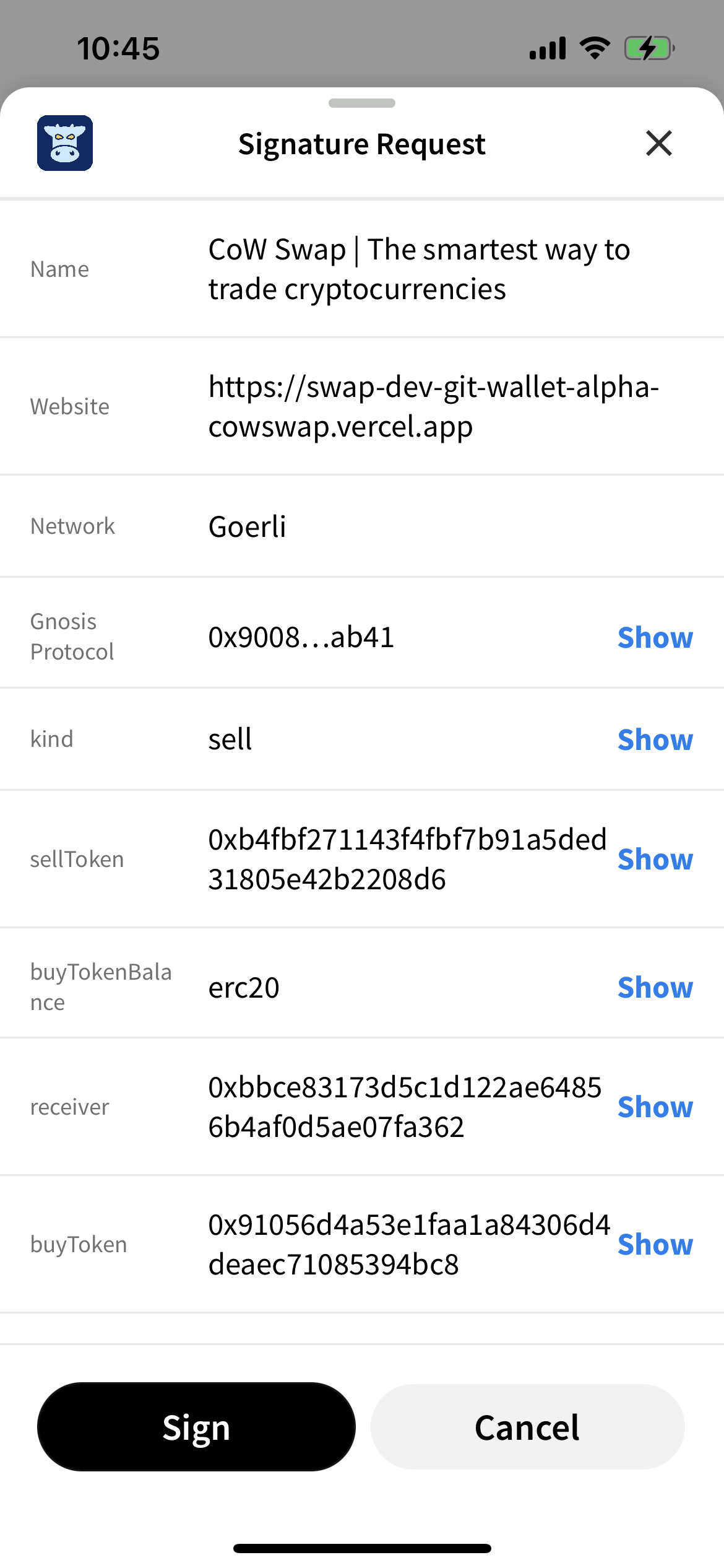 Issue signing off-chain transactions with wallet-connect · Issue #3139 · AlphaWallet/alpha ...