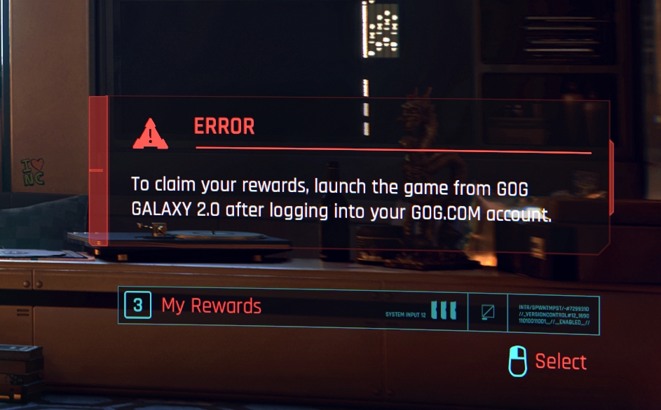No CP2077 GOG registration rewards with CET active · Issue #663 · maximegmd/CyberEngineTweaks ...