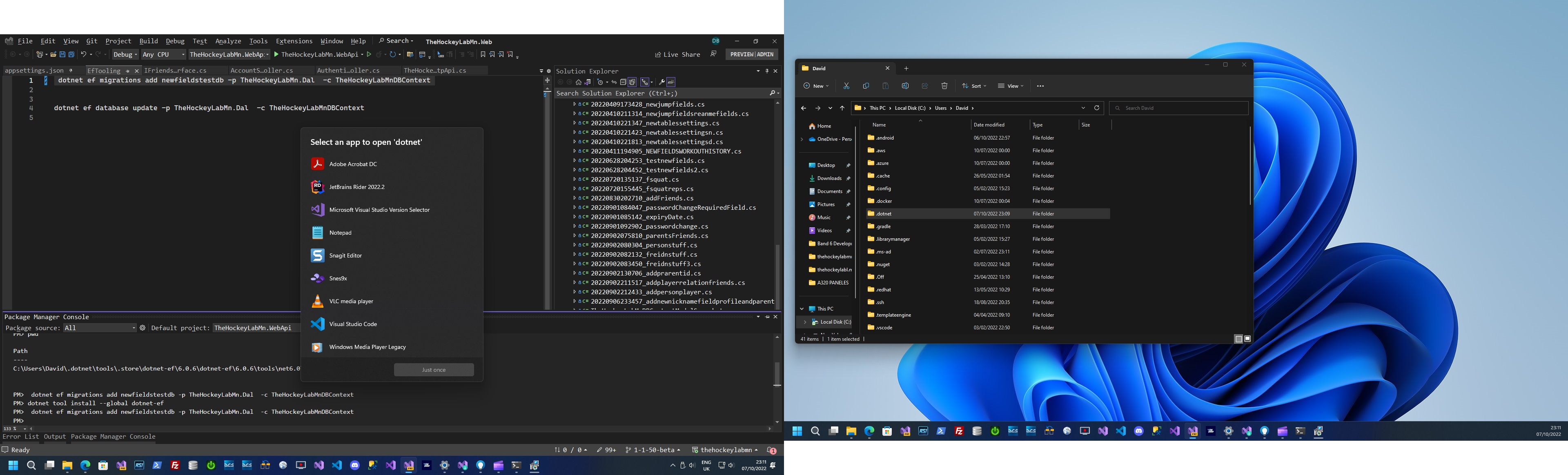 Strange issue with ef 5 on windows 11 dotnet ef stoped working, · Issue #28452 · dotnet/sdk · GitHub