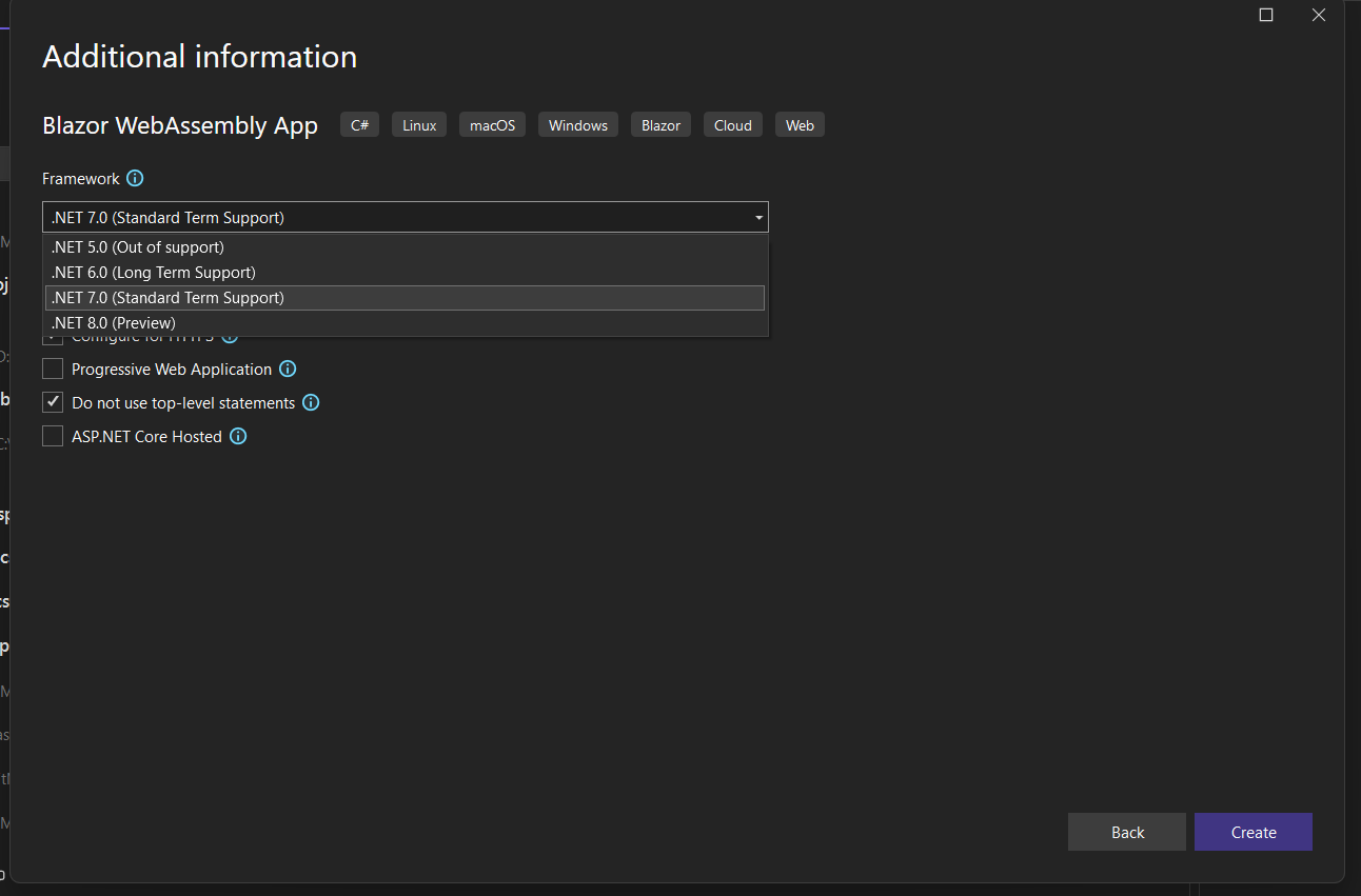Cannot Select Net 8 Preview 6 In Blazor Server Even Though Installed · Issue 49446 · Dotnet