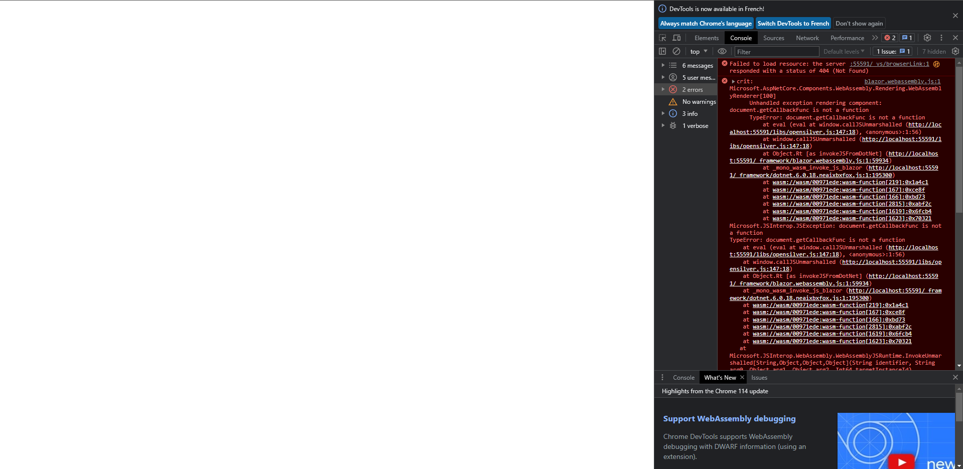 The published website is a blank page · Issue #798 · OpenSilver/OpenSilver · GitHub
