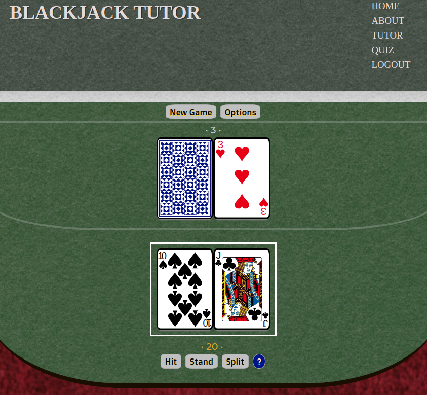 GitHub - darraghmoloney/blackjackTutor: Team Software Project Blackjack ...
