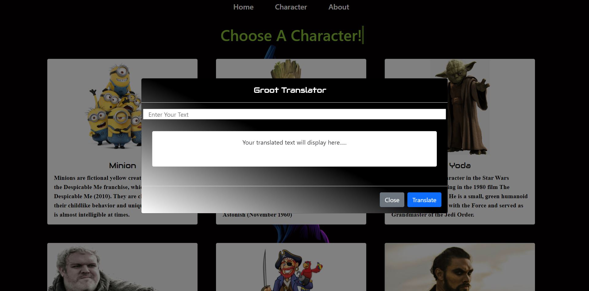 GitHub - rishabh28920/Fictional-Character-Translator