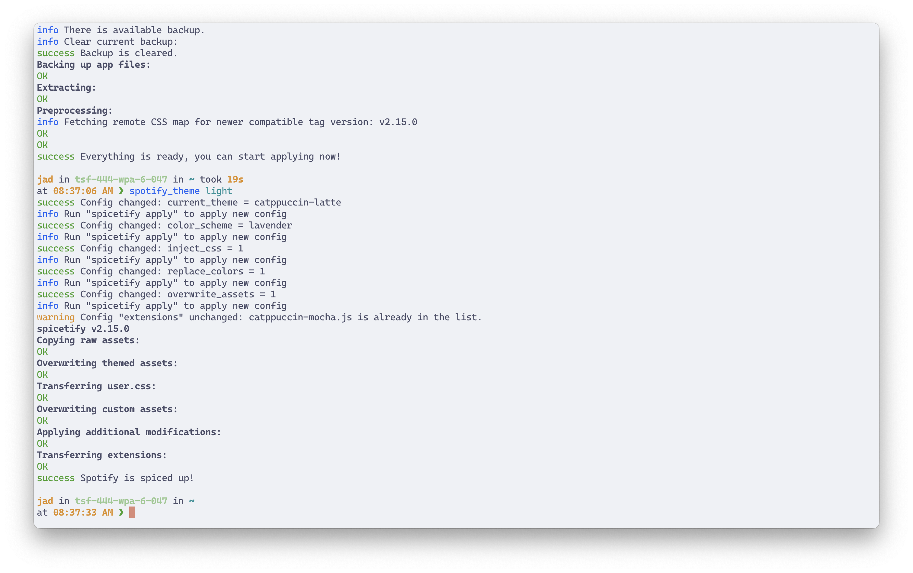 Spotify starts blank after applying any theme · Issue #46 · catppuccin/spicetify · GitHub