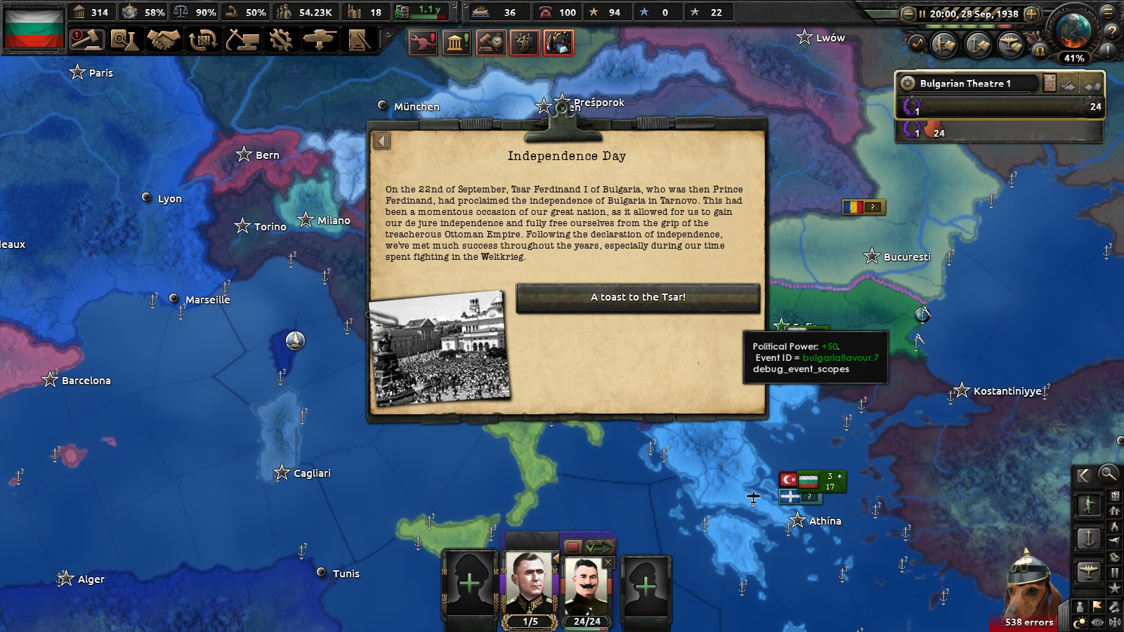 BUL - change event option in event bulgariaflavour.7 for Soc-Con BUL to not mention tsar · Issue ...