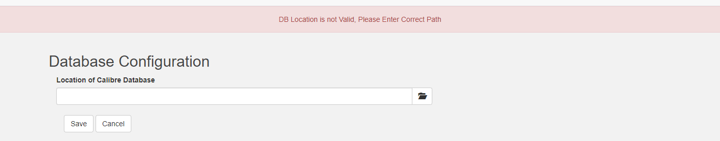 have upload metadata.db file but still DB Location is not Valid, Please Enter Correct Path ...