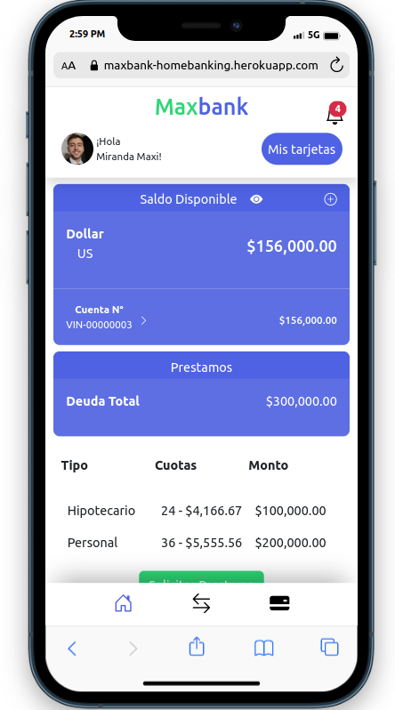 GitHub - maximiranda/homebanking