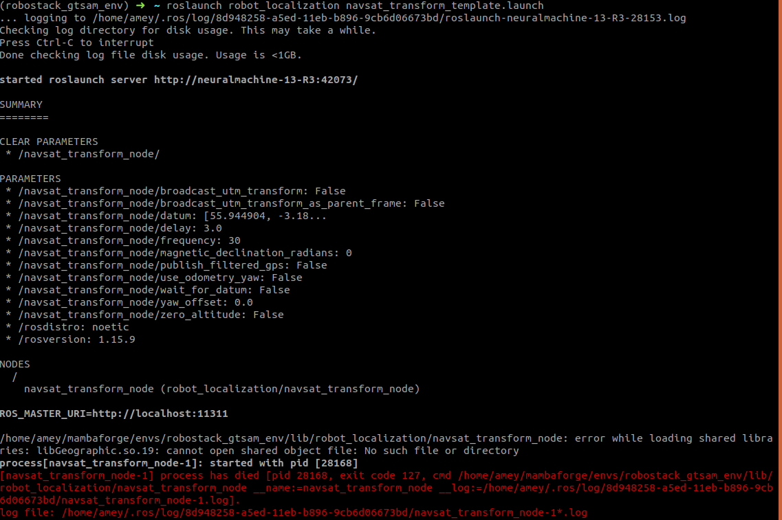 Robotlocalizationnavsattransformnode Missing A Dependency On Geographiclib Cpp · Issue 117 