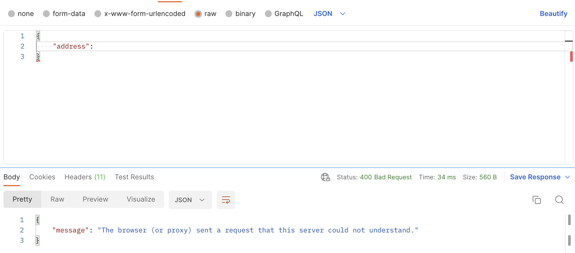 Invalid json packets are not validated during api request · Issue #11821 · postmanlabs/postman ...