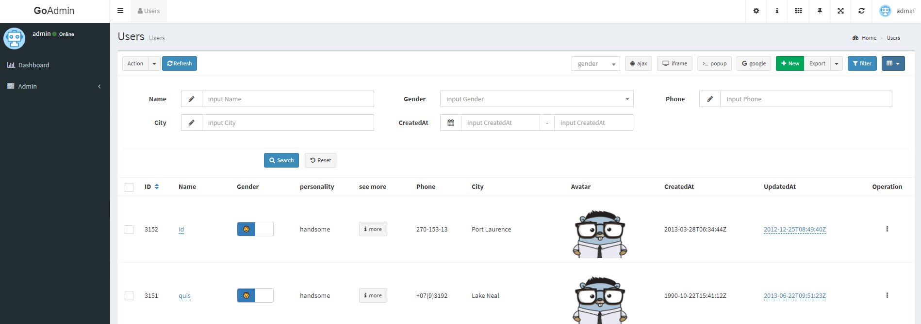 [Question] How to replace a Dashboard with a user table? · Issue #328 · GoAdminGroup/go-admin ...