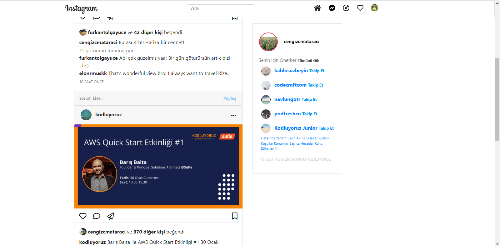 GitHub - ceroglu7/instagramClone