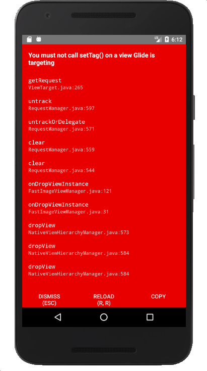 You must not call setTag() on a view Glide is targeting · Issue #221 · DylanVann/react-native ...