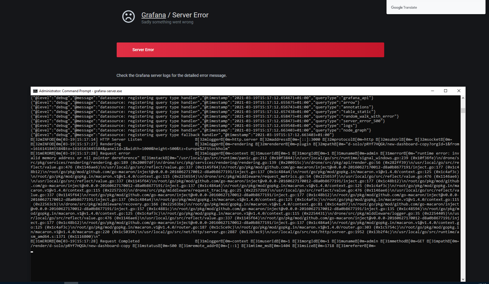 Installing Oss 750 Beta2 On Windows Succeeds But Logs Out Lock Error · Issue 32166 · Grafana 