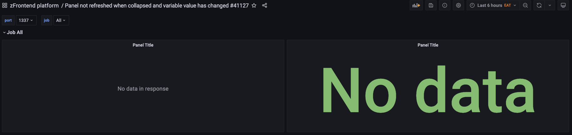Panel not refreshed when collapsed and variable value has changed · Issue #41127 · grafana ...