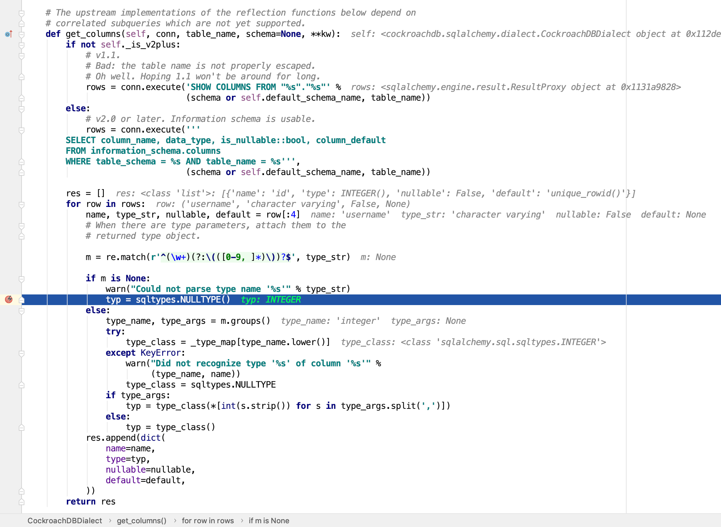 Could not parse type name 'character varying' · Issue #73 · cockroachdb/sqlalchemy-cockroachdb ...
