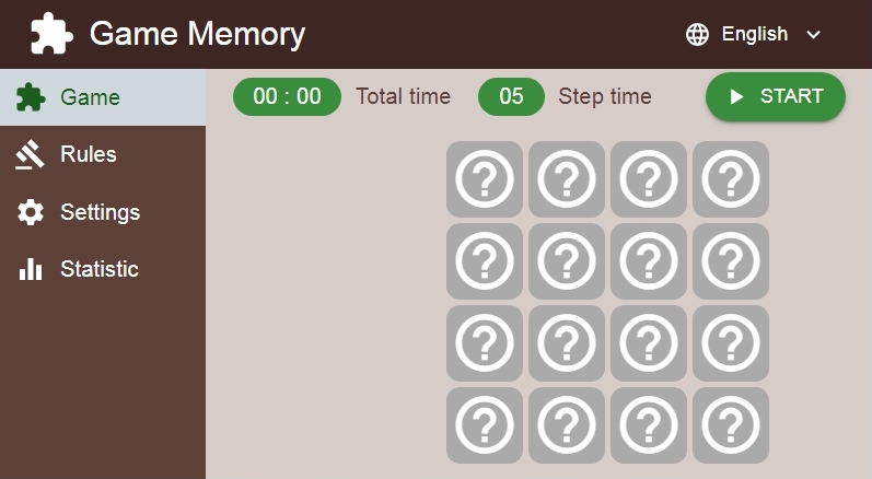 GitHub - Alexaltrex/Game-memory: A small application with a memory game