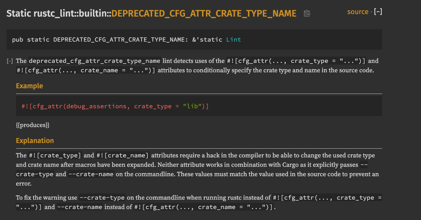 {{produces}} In many places in docstrings instead of code or documentation · Issue #98074 · rust ...