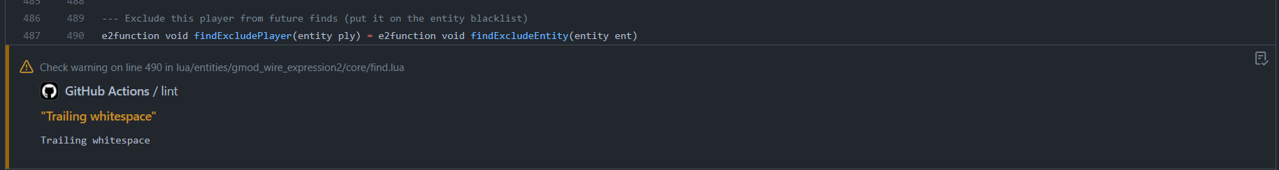 Extpp Output Formatting Causing Linter Warnings · Issue 2667 · Wiremod Wire · Github